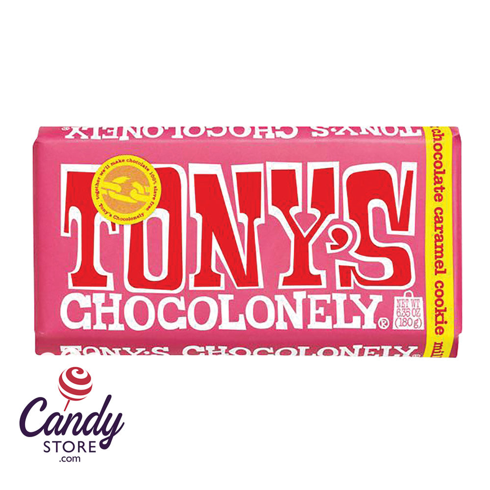 Tony's Choc Caramel Cookie 15ct Bars, Large - CandyStore.com