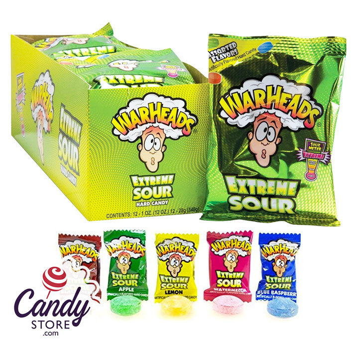 Warhead Extreme Sour Hard Candy 1oz Bags - 12ct – CandyStore.com