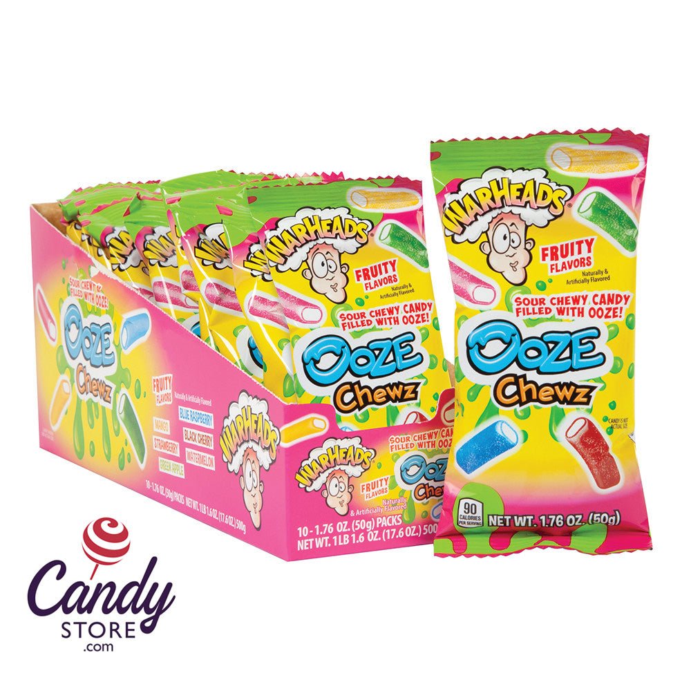 Warheads Ooze Chewz Sour Candy Filled w Ooze 10ct - CandyStore.com
