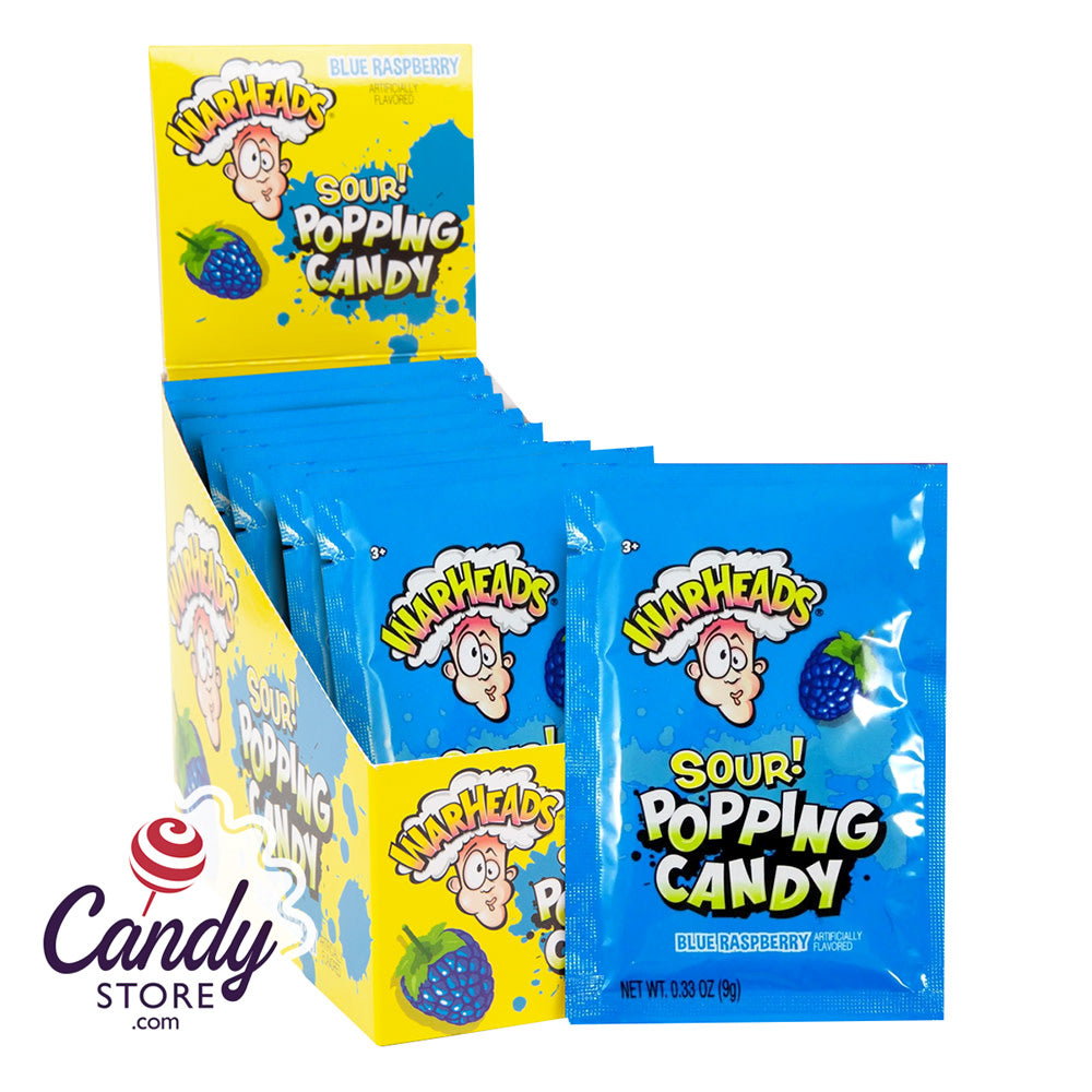 Warheads Sour Blue Raspberry Pop Candy 0.33oz 20ct - CandyStore.com