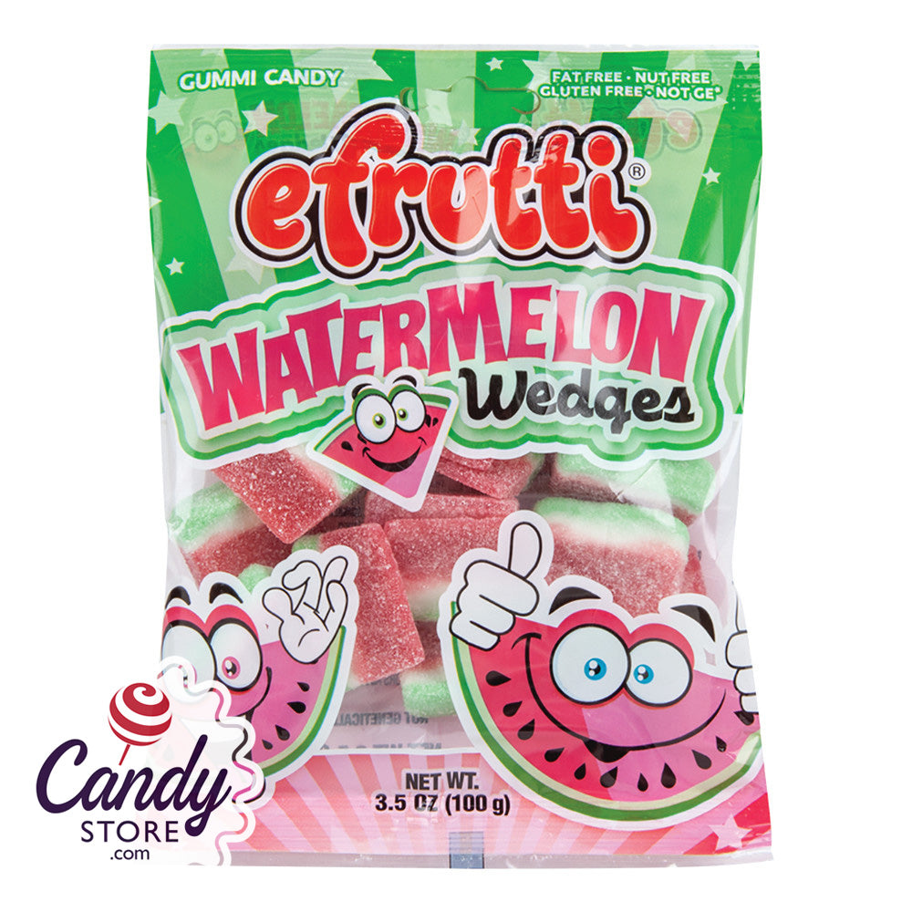 Watermelon Wedges Gummi Candy Efrutti 12ct Peg Bags - CandyStore.com