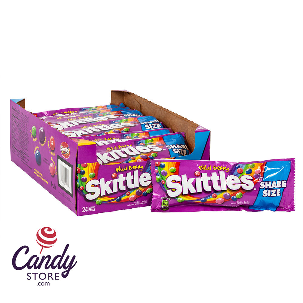 Wildberry Skittles Candy 24ct Share Size Bags - CandyStore.com